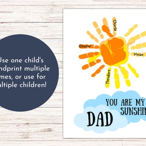 Father's Day Printable Sunshine Handprint Craft for Kids & Babies ...