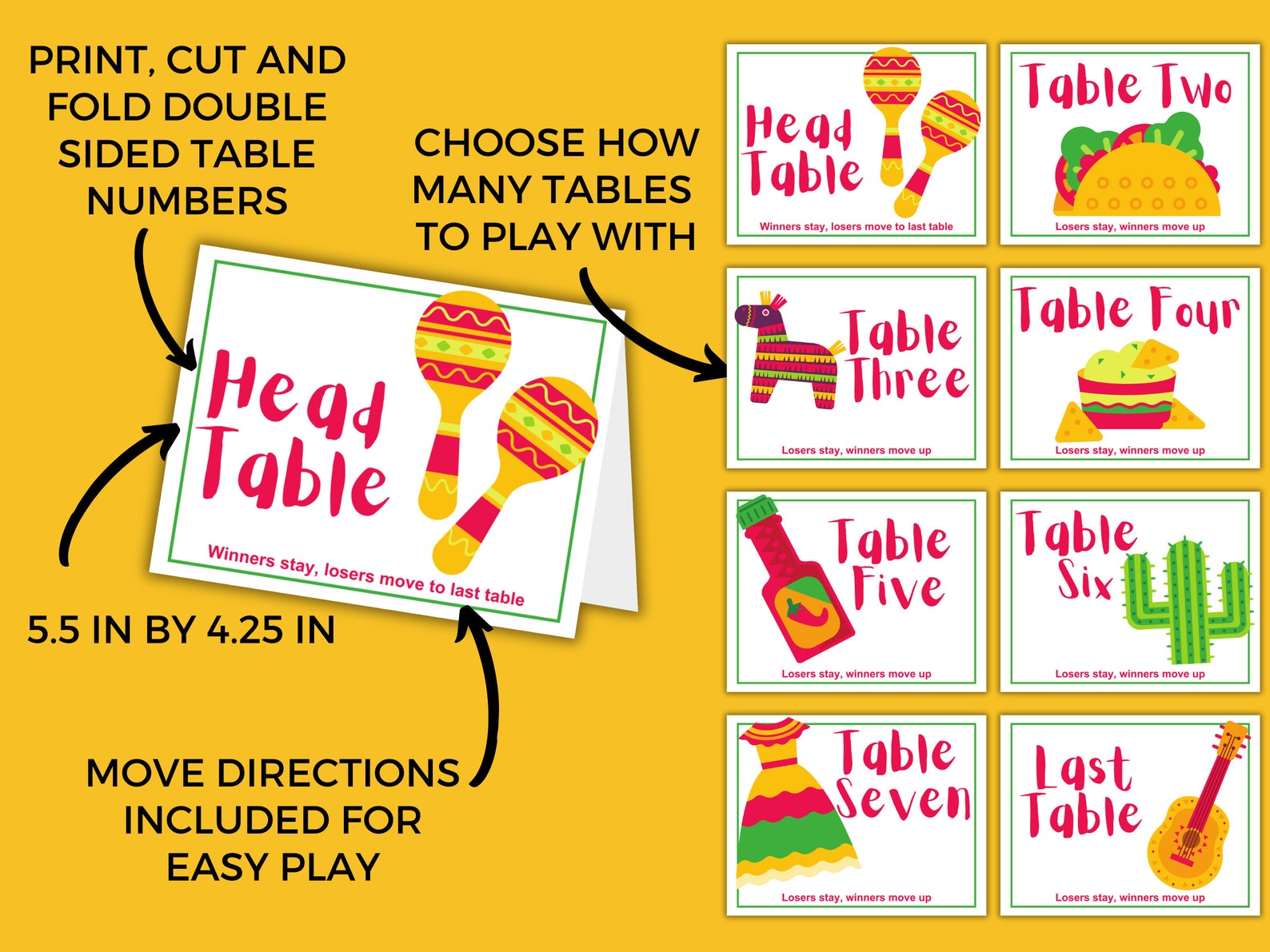 Printable Cinco De Mayo Bunco Score Sheets | Fiesta Bunco Cards | May ...