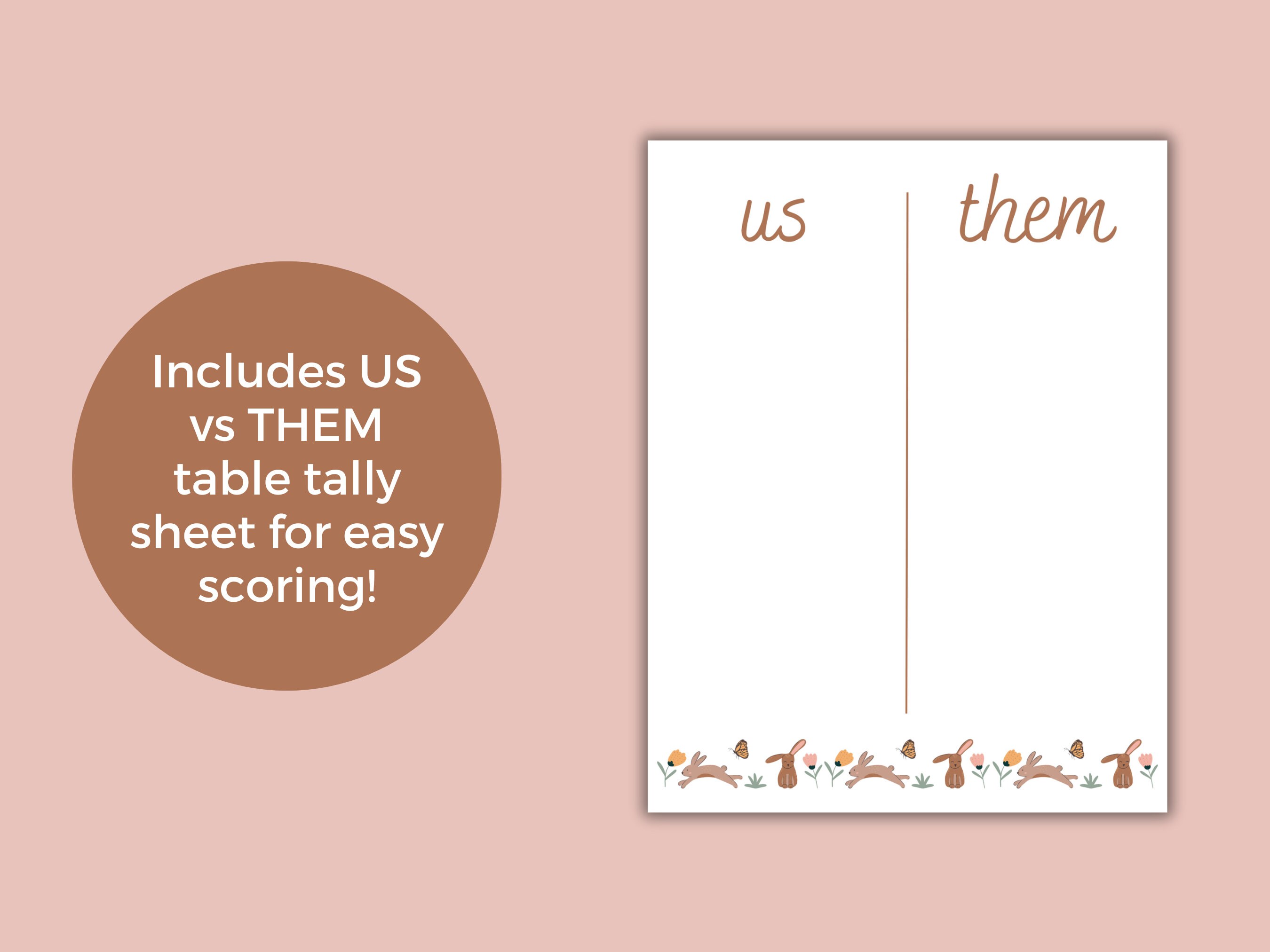 Printable Easter Bunny Bunco Score Sheets | Spring Easter March April ...