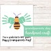 Grandparents Day Printable Handprint Bee Craft for One or Two Children ...