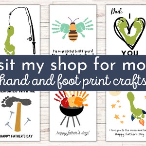 Father's Day Printable Footprint Craft for Kids & Babies | Moon and ...