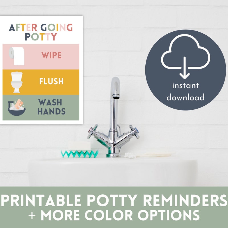 Preschool Bathroom Signs - Etsy