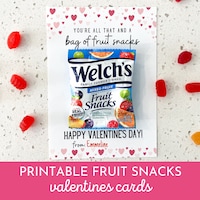 Berry Valentine Printable | School Valentine's Day Cards for Kids ...