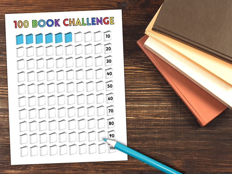 Summer Reading Chart | 100 Book Reading Challenge | Summer Reading Log ...