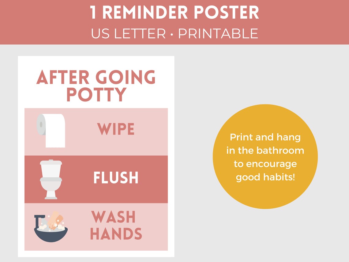 Rainbow Potty Training Printable Pack Potty Training Chart for Girls ...
