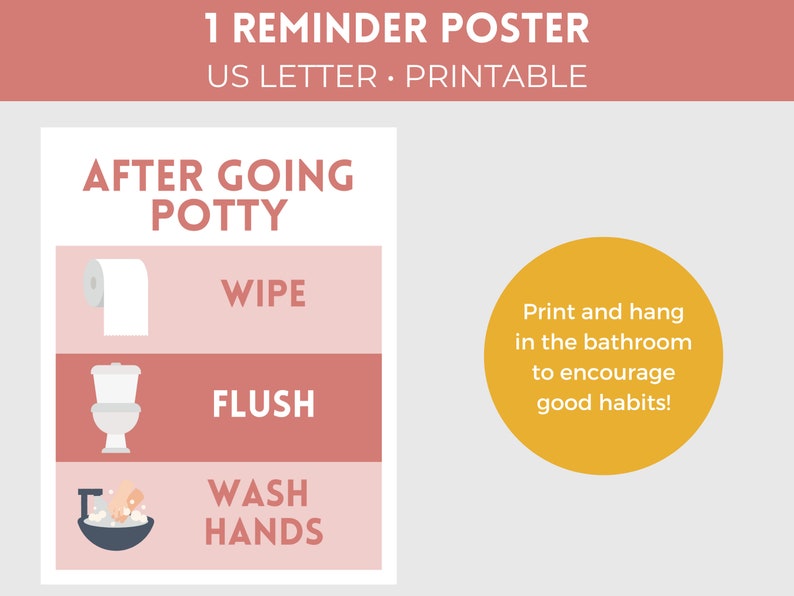 Rainbow Potty Training Printable Pack | Potty Training Chart for Girls ...