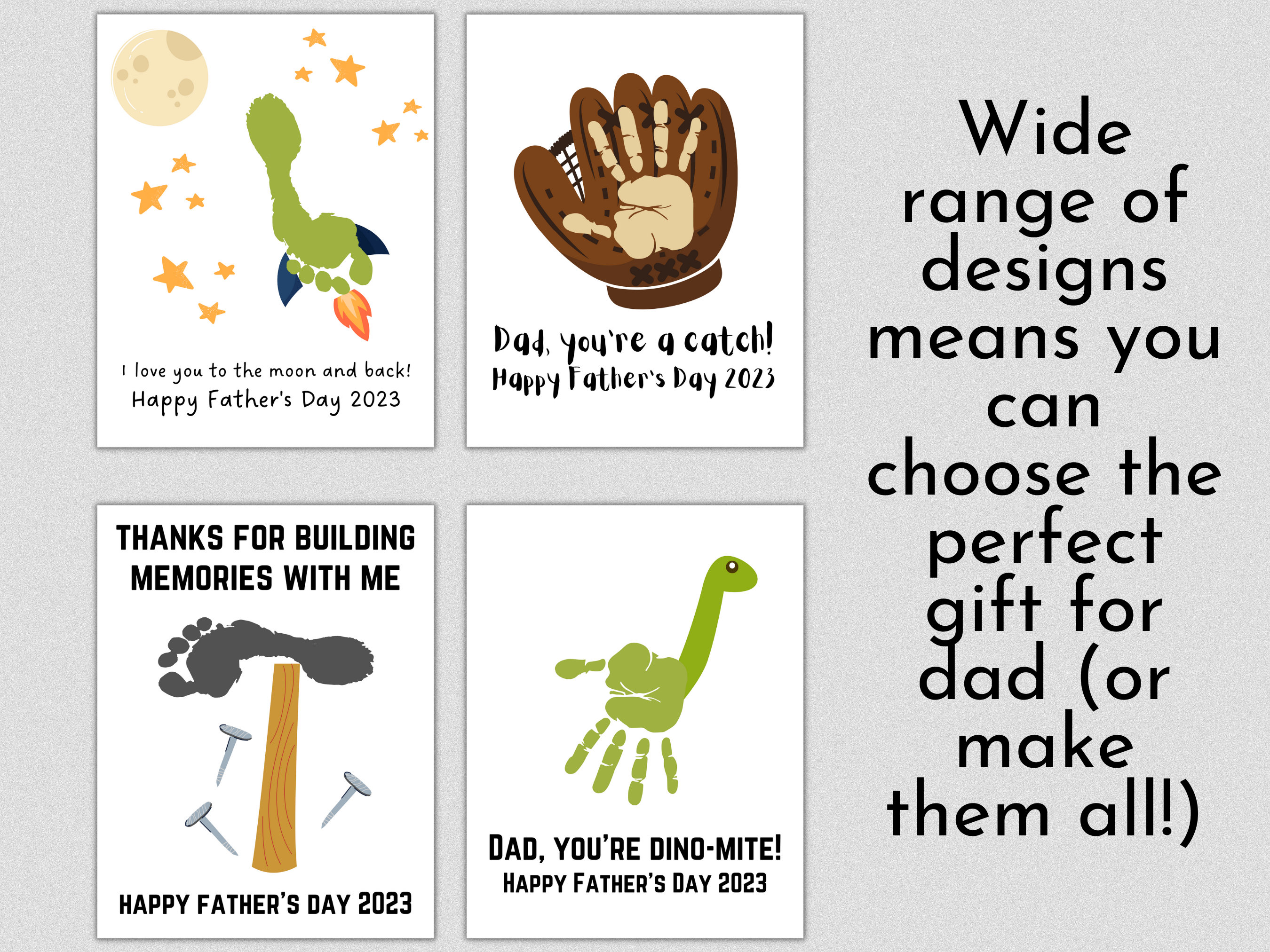Father's Day Printable Handprint Footprint Craft for Kids & Babies ...