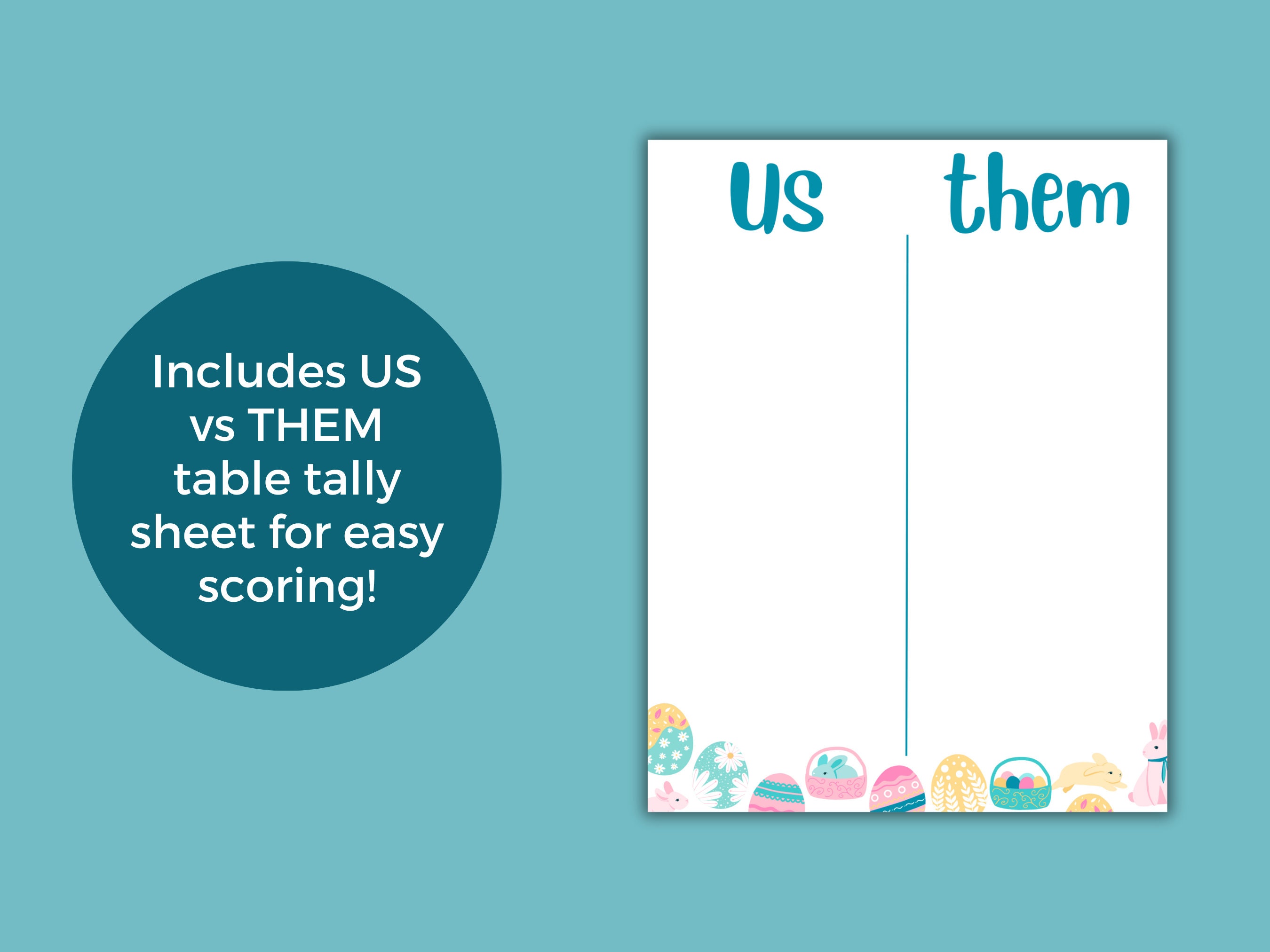 Printable Easter Bunny Bunco Score Sheets | Easter March April Bunco ...