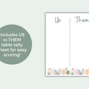 Printable Easter Egg Bunco Score Sheets | Easter March April Bunco Set ...