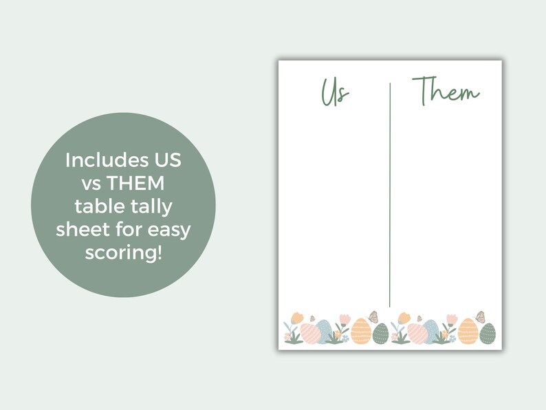 Printable Easter Egg Bunco Score Sheets Easter March April Bunco Set ...