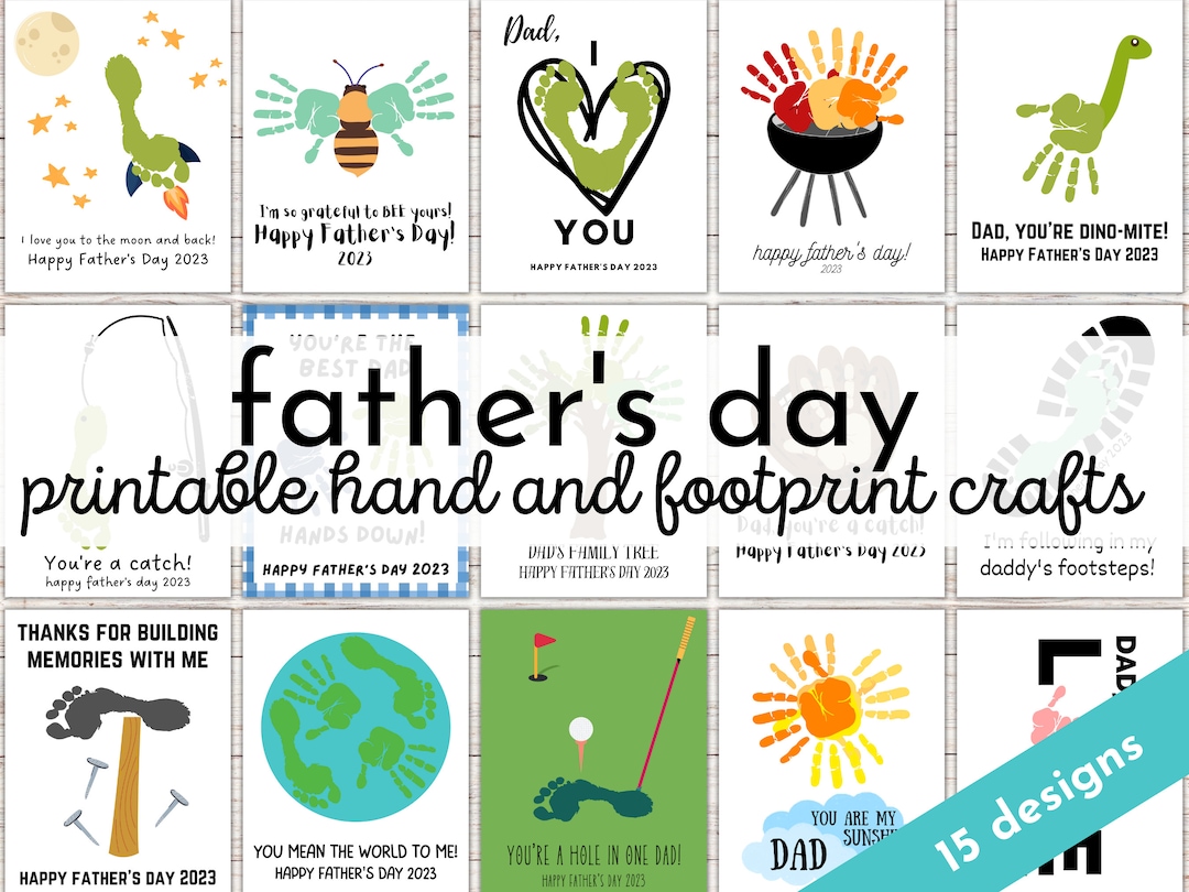 Father's Day Printable Handprint Craft for Kids & Babies - Etsy