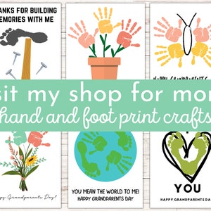 Grandparents Day Printable Handprint Bee Craft for One or Two Children ...