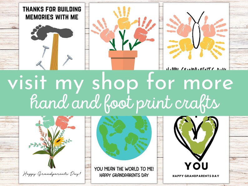 Grandparents Day Printable Handprint Bee Craft for One or Two Children ...