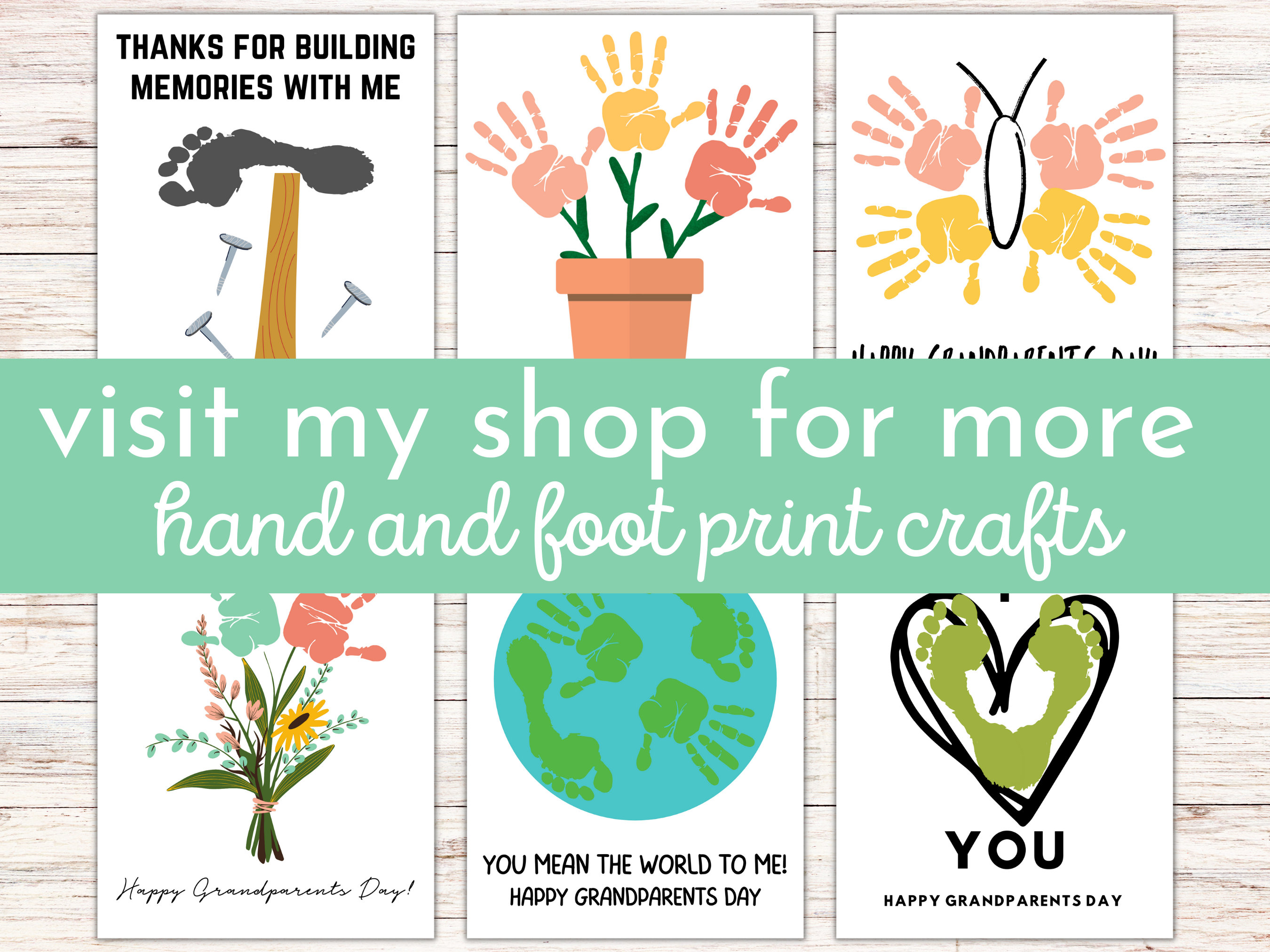 Grandparents Day Printable Handprint Bee Craft for One or Two Children ...