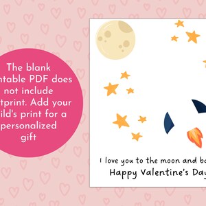 Valentine's Day Printable Footprint Love You to the Moon and Back Craft ...