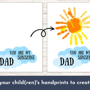 Father's Day Printable Sunshine Handprint Craft for Kids & Babies ...