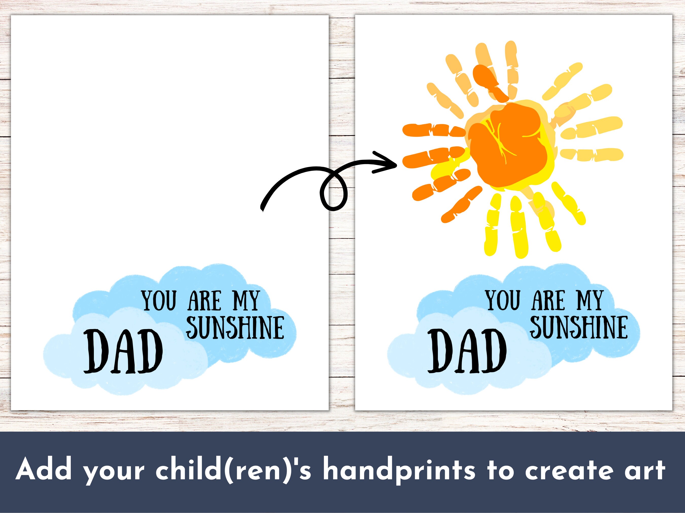 Father's Day Printable Sunshine Handprint Craft for Kids & Babies ...