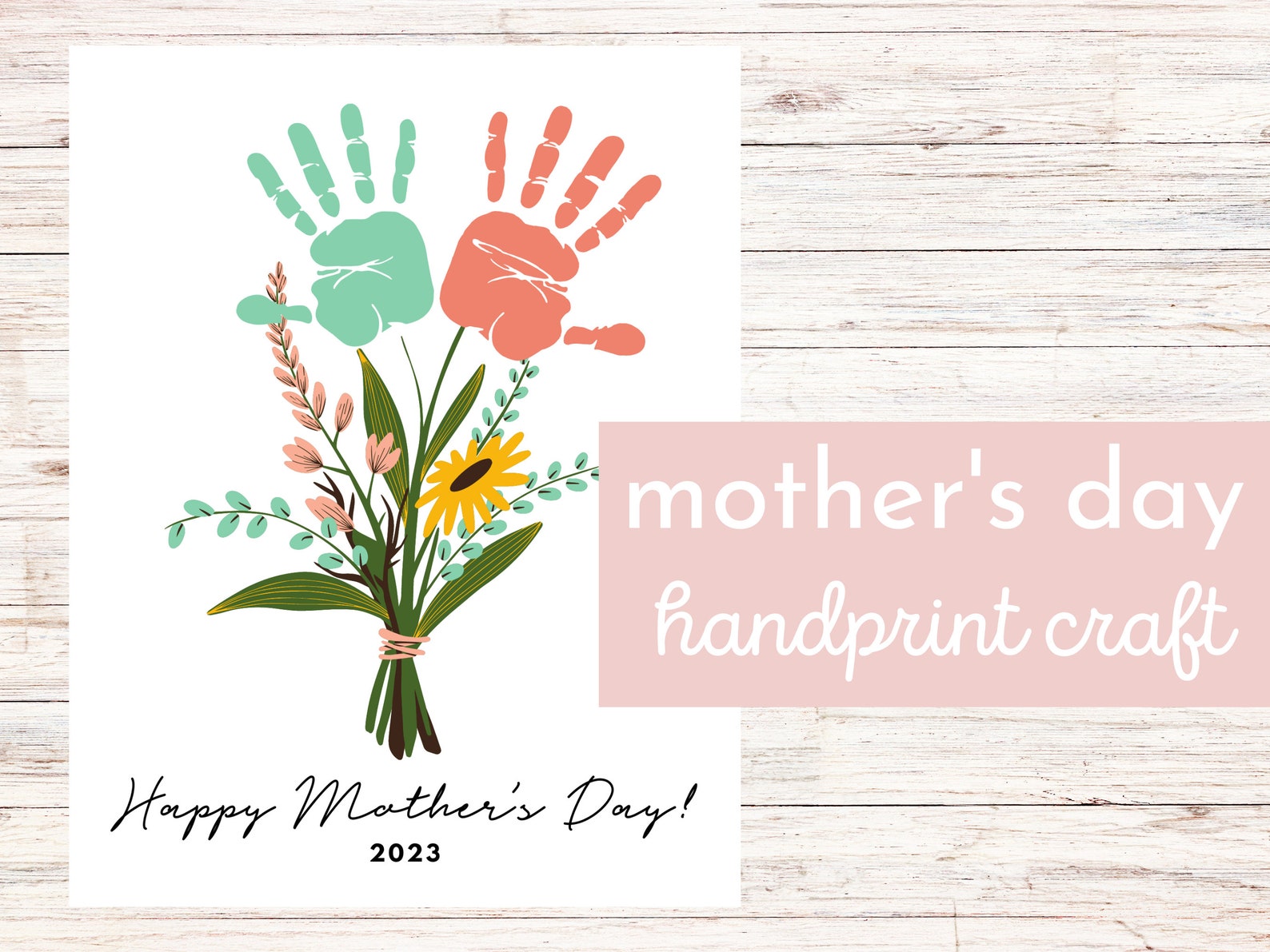 Mother's Day Printable Handprint Craft for Kids and Babies - Etsy