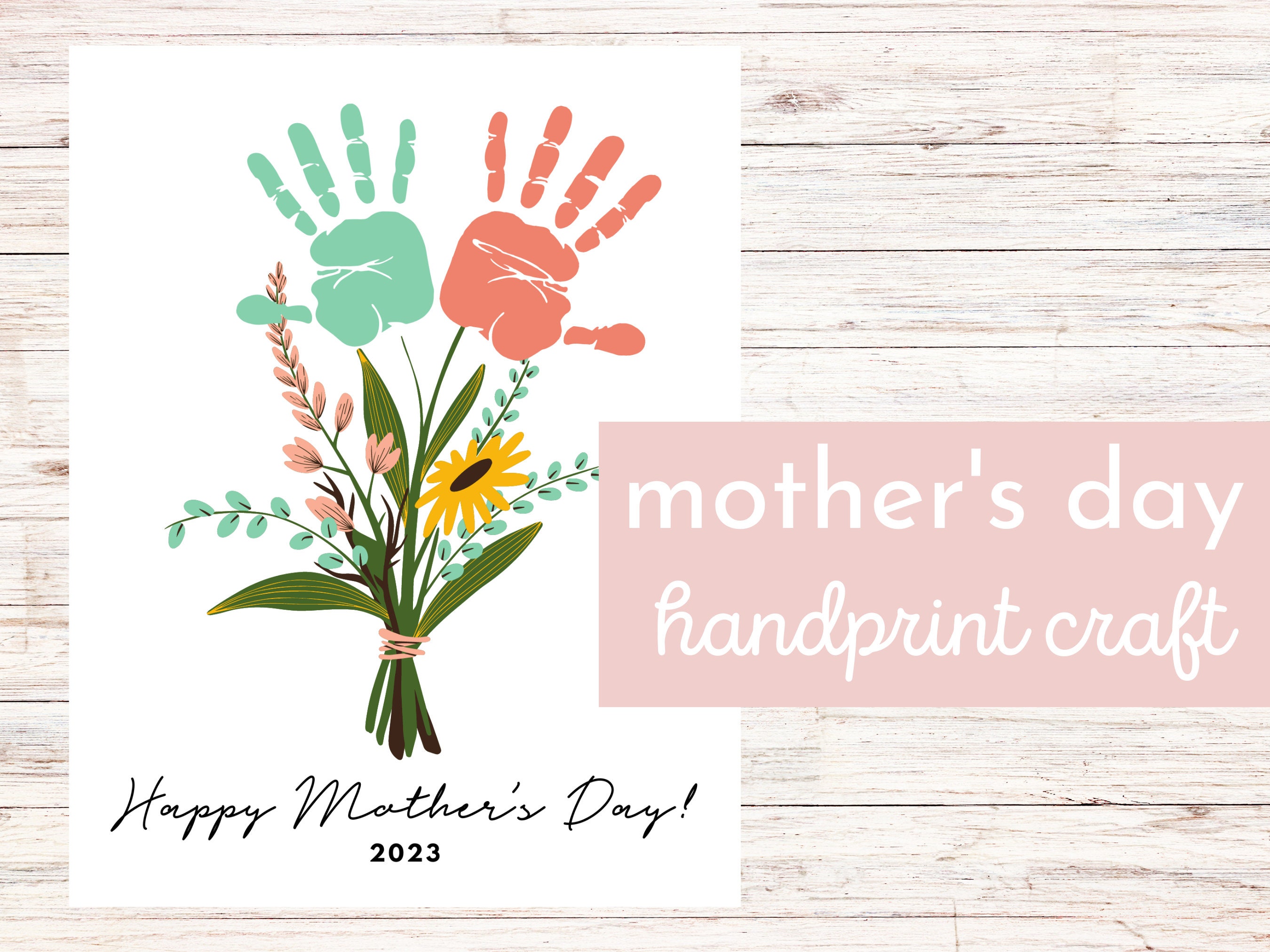 Mother's Day Printable Handprint Craft for Kids and Babies - Etsy