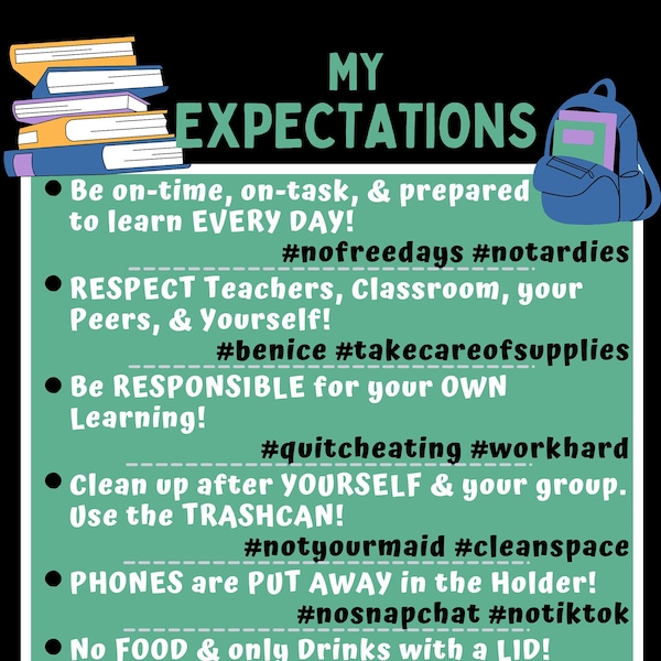 Middle School Classroom Decor - Etsy