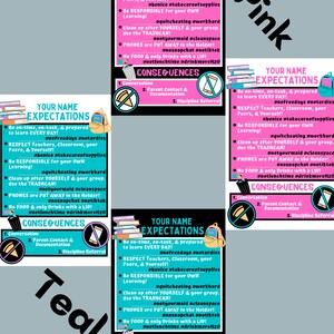 CUSTOMIZE High/middle School Classroom Rules/expectations Poster- Add a ...