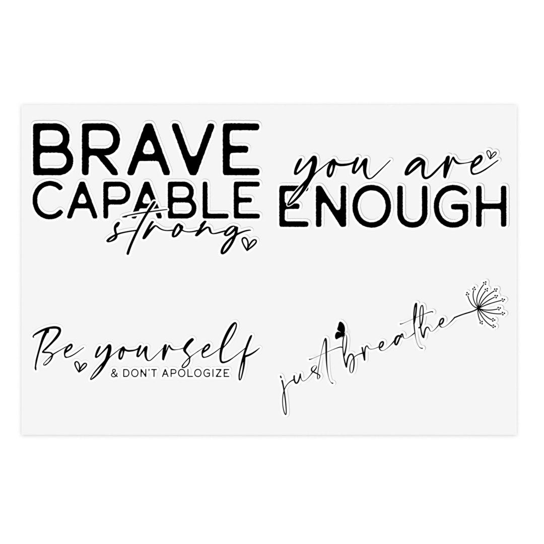 Empowering Affirmation Sticker Sheet | Motivational Quotes for Journal ...