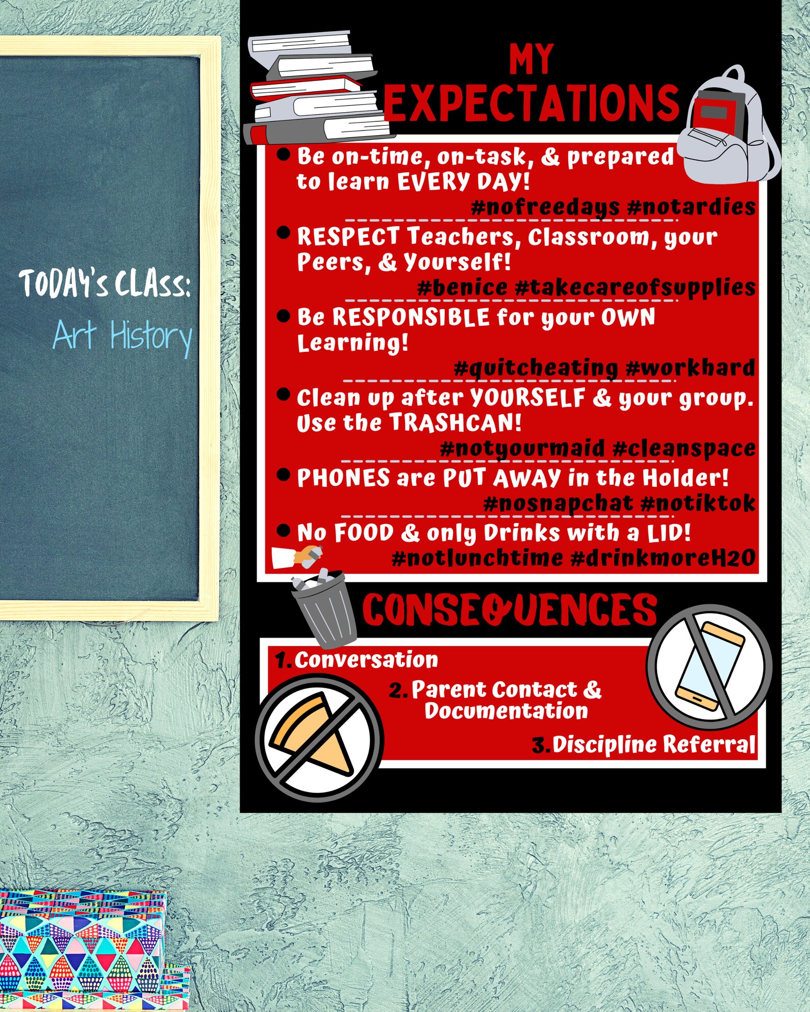 High School or Middle School Classroom Rules/expectations - Etsy