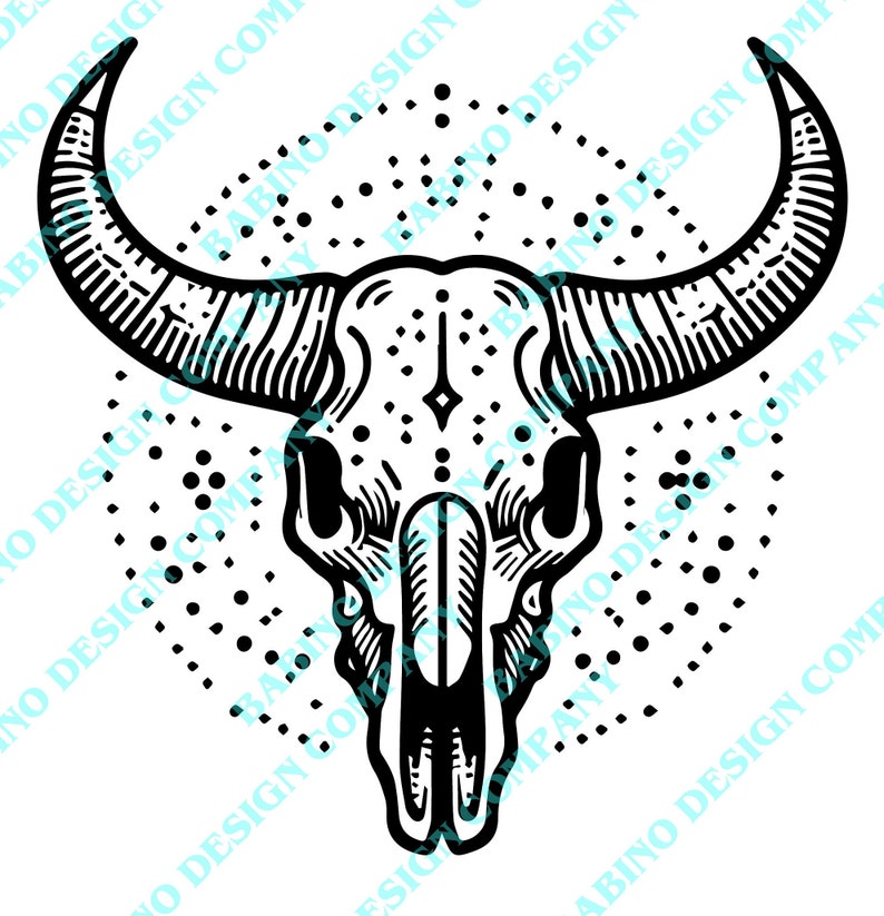 Bull Skull SVG. Bull Skull PNG. Bull Skull Art. Fun Skull. Fun Desert ...