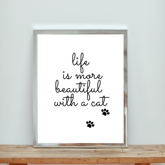 CAT Art to Print quote to Print printable Wall Artquote - Etsy