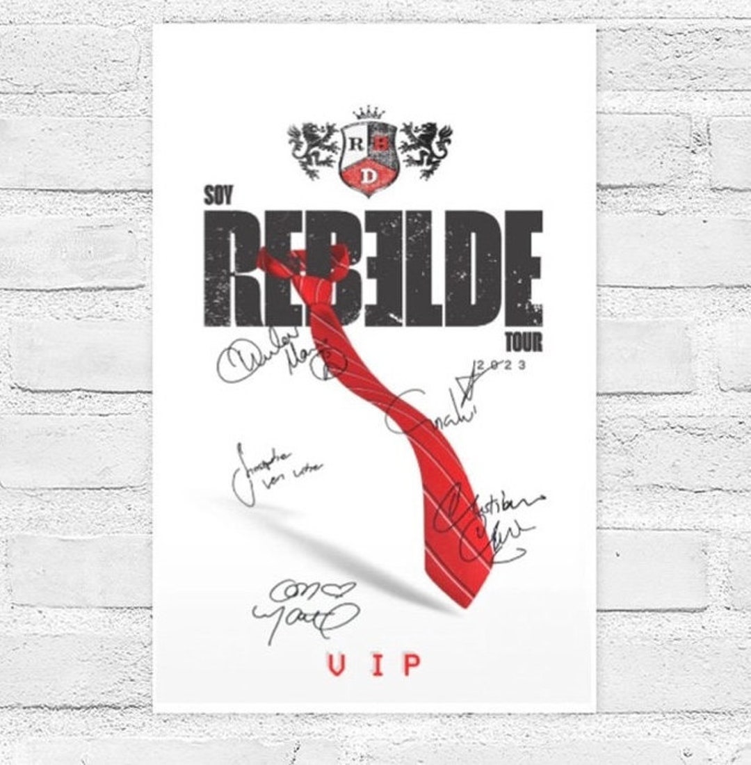 Printed Fan Art RBD Soy Rebelde Tour Poster With Printed Signatures ...