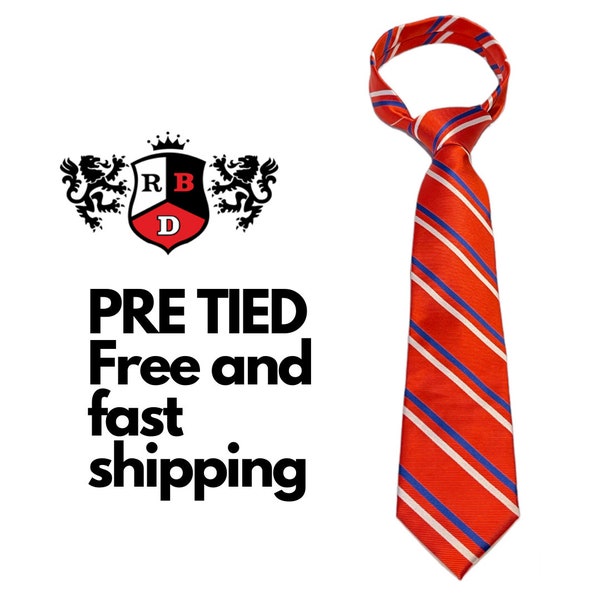 Red Striped Tie - Etsy