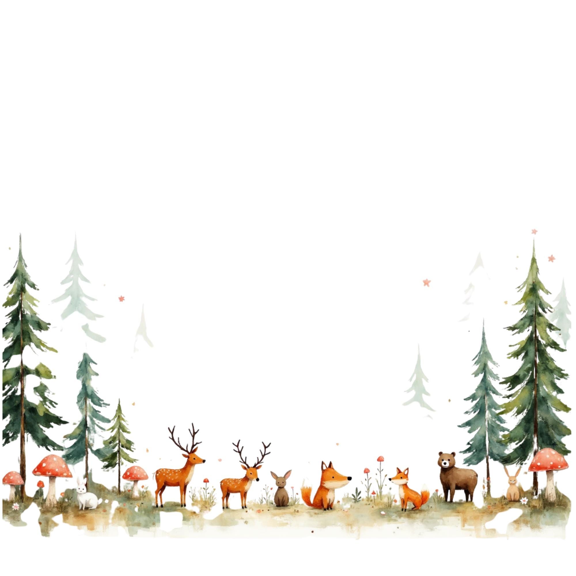 24 Whimsical Woodland Animals Clipart, Cute Forest Animal Bundle ...