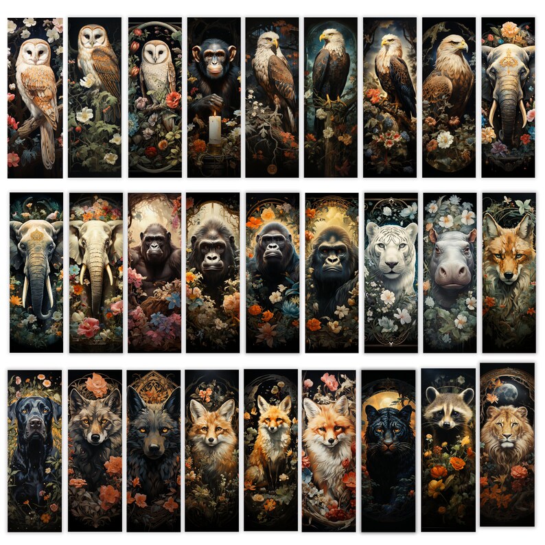 350+ Forest Animals Bookmark Bundle, Fox and Deer Bookmark Sublimation ...
