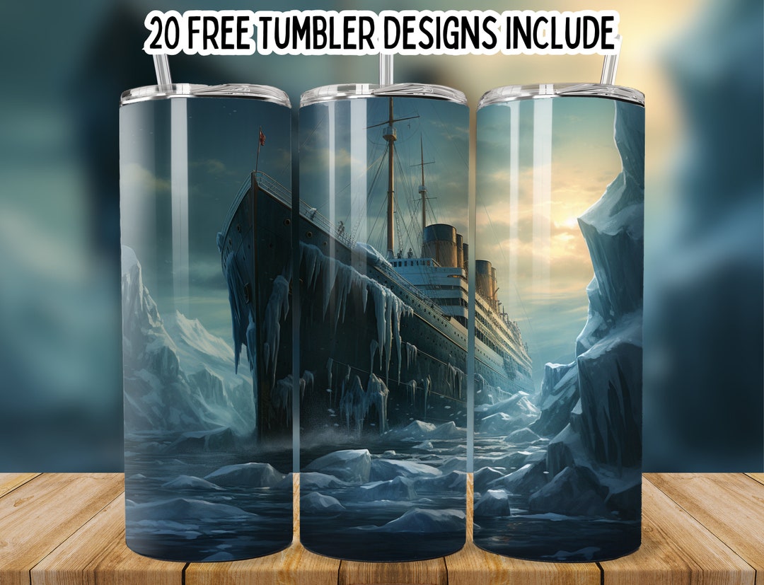 3D Titanic 20oz Sublimation Tumbler Design, Titanic Ship Tumbler, 3D ...