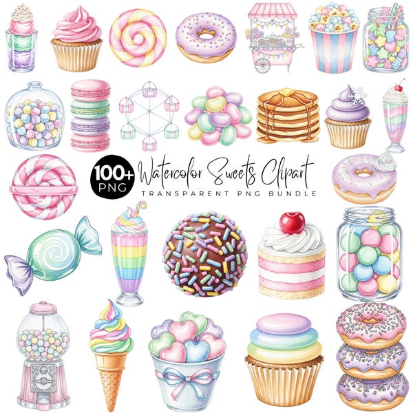 Sweets Clipart - Etsy UK