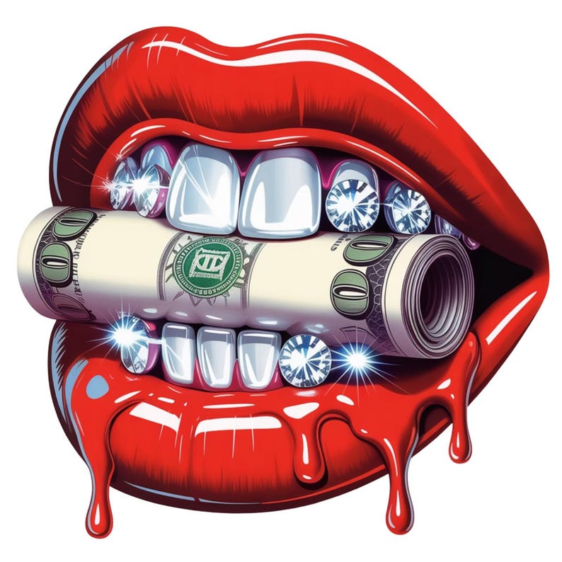 100 Dollar Bill Lips Png Bundle, 100 Dollar Bill Clipart,lips ...