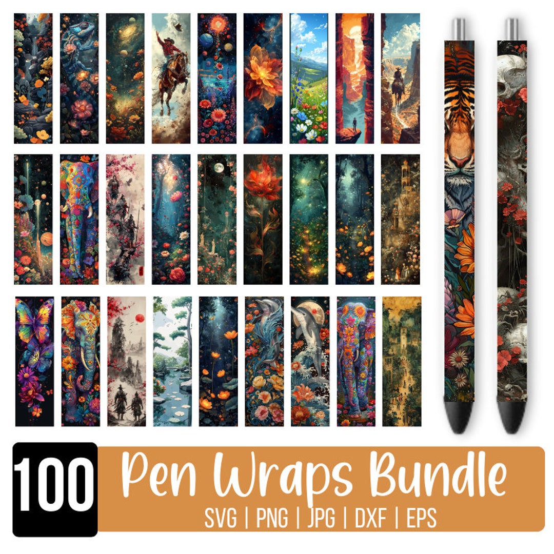 100 PNG Pen Wrap Bundle, Pen Wrap Sublimation Designs, Epoxy Pen Wraps ...
