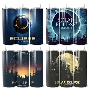 Solar Eclipse Tumbler Wrap Bundle, April 2024 Eclipse Tumbler Png ...
