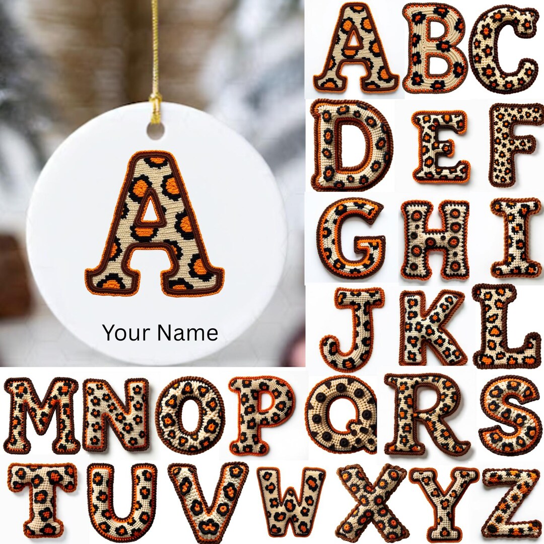 Christmas Alphabet Ornament PNG Bundle, Christmas Letter Ornaments ...