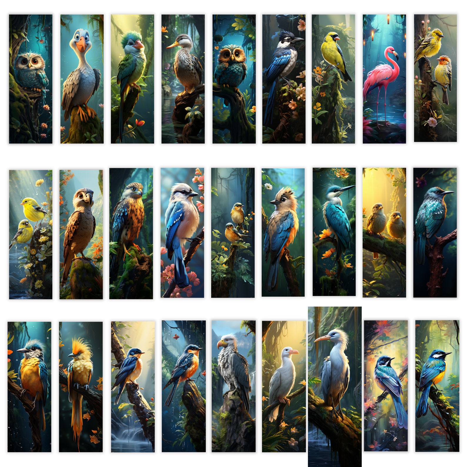 200+ Birds Bookmark Bundle, Bookmark Sublimation Designs, Flamingo ...