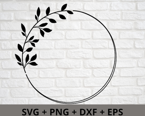 Circle Frame Svg Frame Svg Circle Monogram Svg Floral - Etsy UK