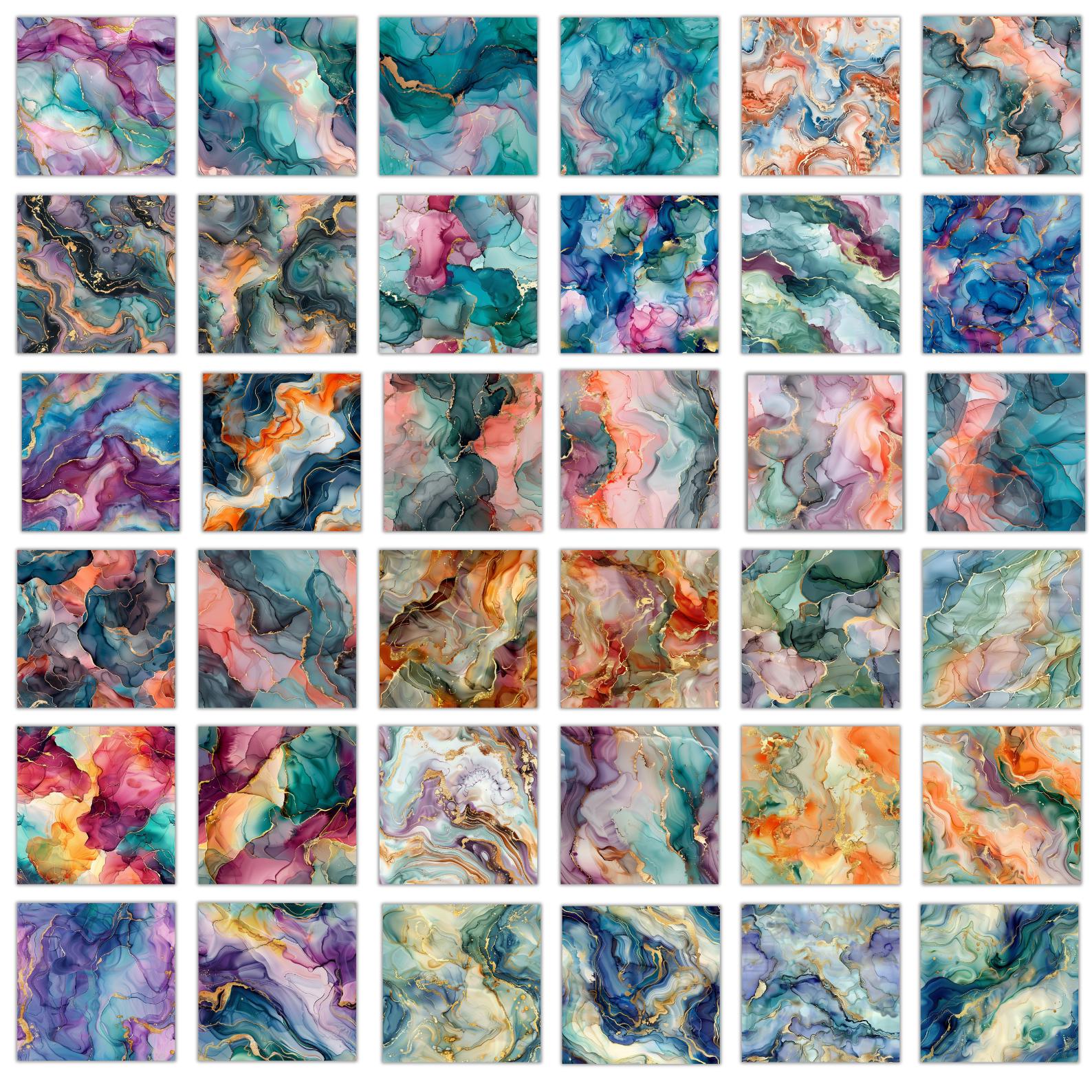 158 Alcohol Ink Digital Paper, Marble Background Bundle, Seamless ...