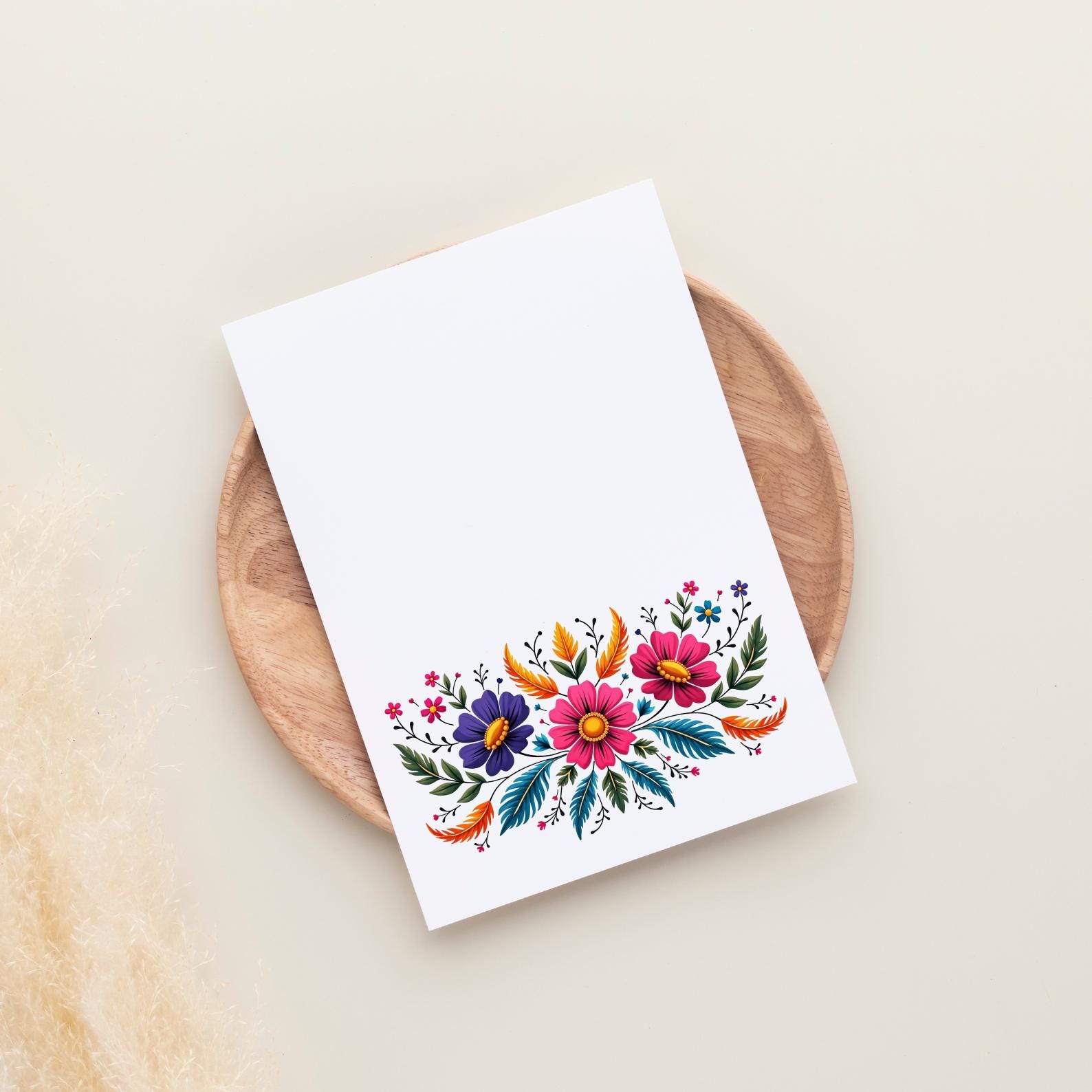 Mexican Fiesta Flowers Clipart, Vibrant Otomi Floral PNG, Cinco De Mayo ...