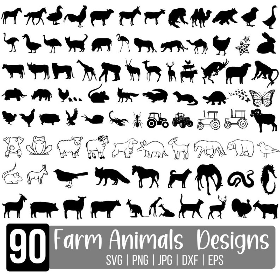Farm Animal SVG Bundle, Farm Life Svg, Farm House Svg, Horse Svg, Farm ...