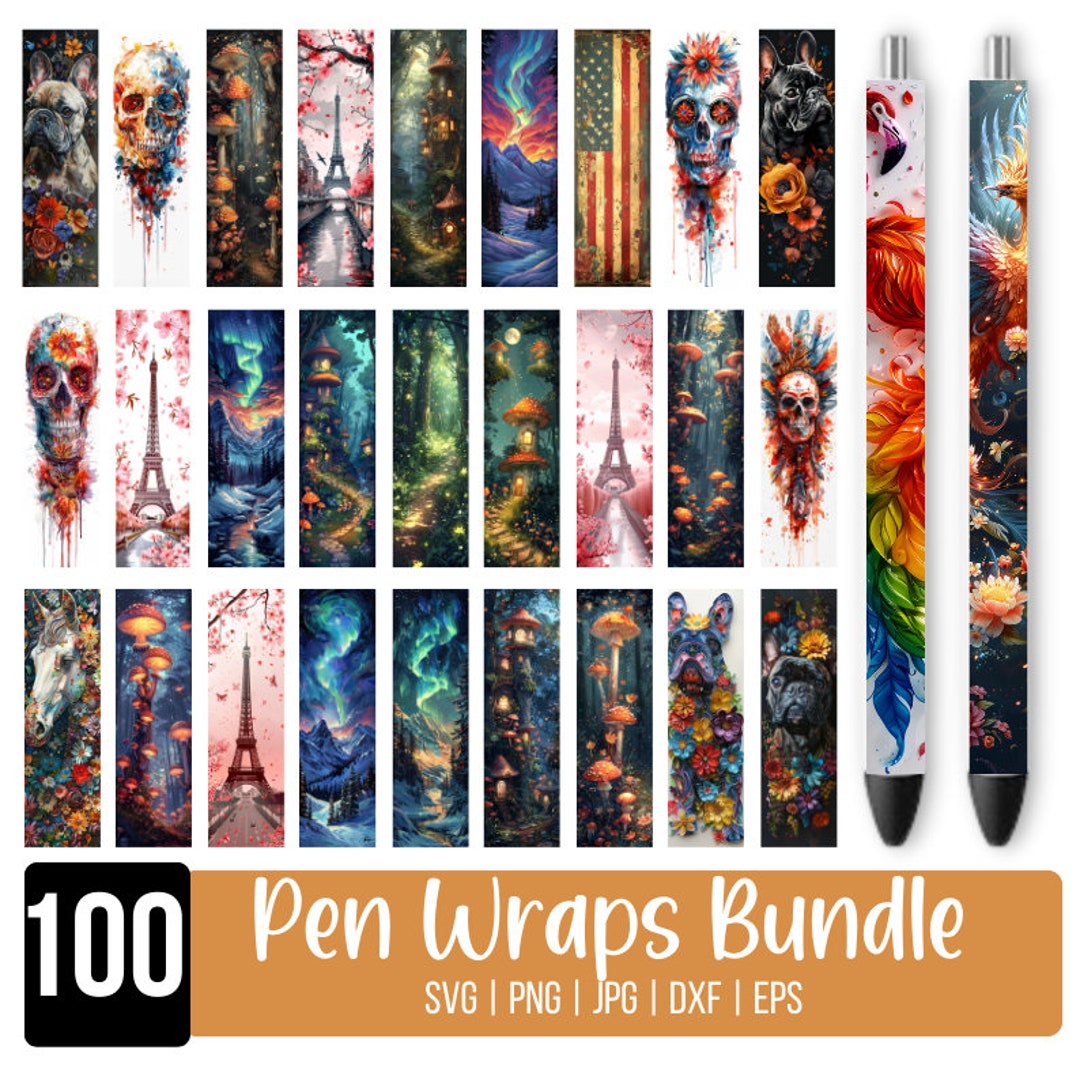 Pen Wrap Bundle, Pen Wrap Sublimation Designs, Epoxy Pen Wraps, Pen ...