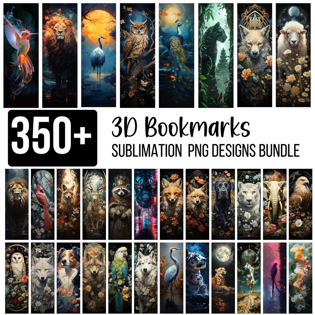 350+ Forest Animals Bookmark Bundle, Fox and Deer Bookmark Sublimation ...