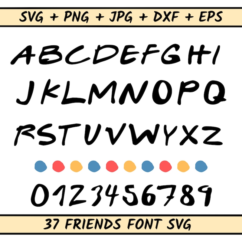 Friends Font - Etsy
