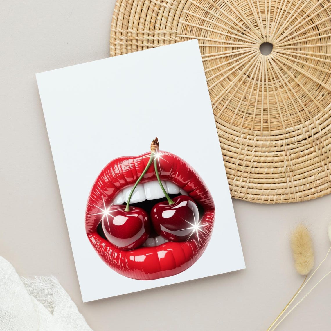 Red Christmas Lips Clipart, Glossy Dripping Lips PNG, Festive ...