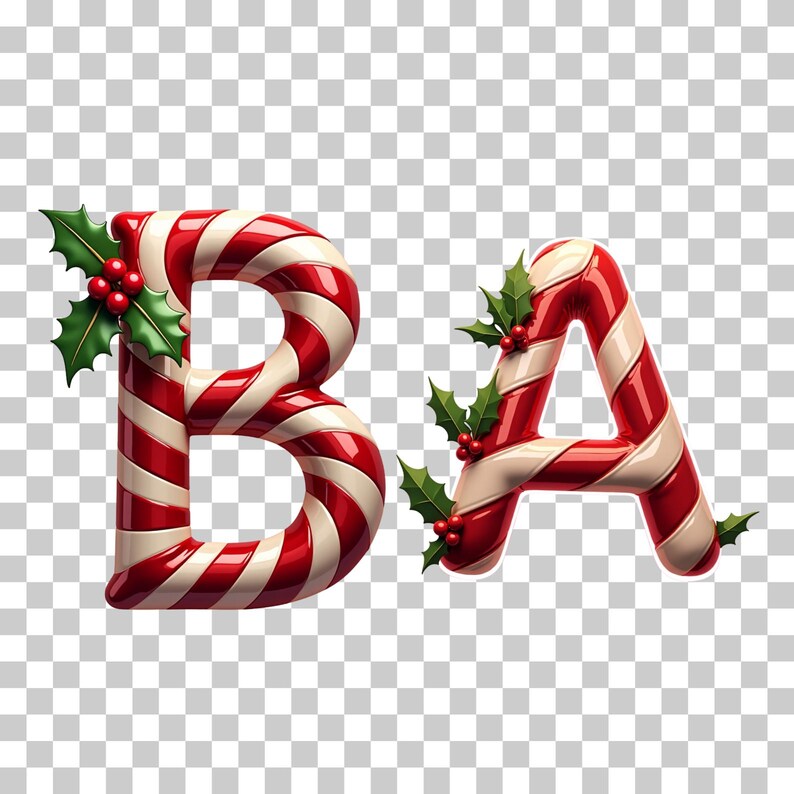Christmas Alphabet Ornament PNG Bundle, Christmas Letter Ornaments ...
