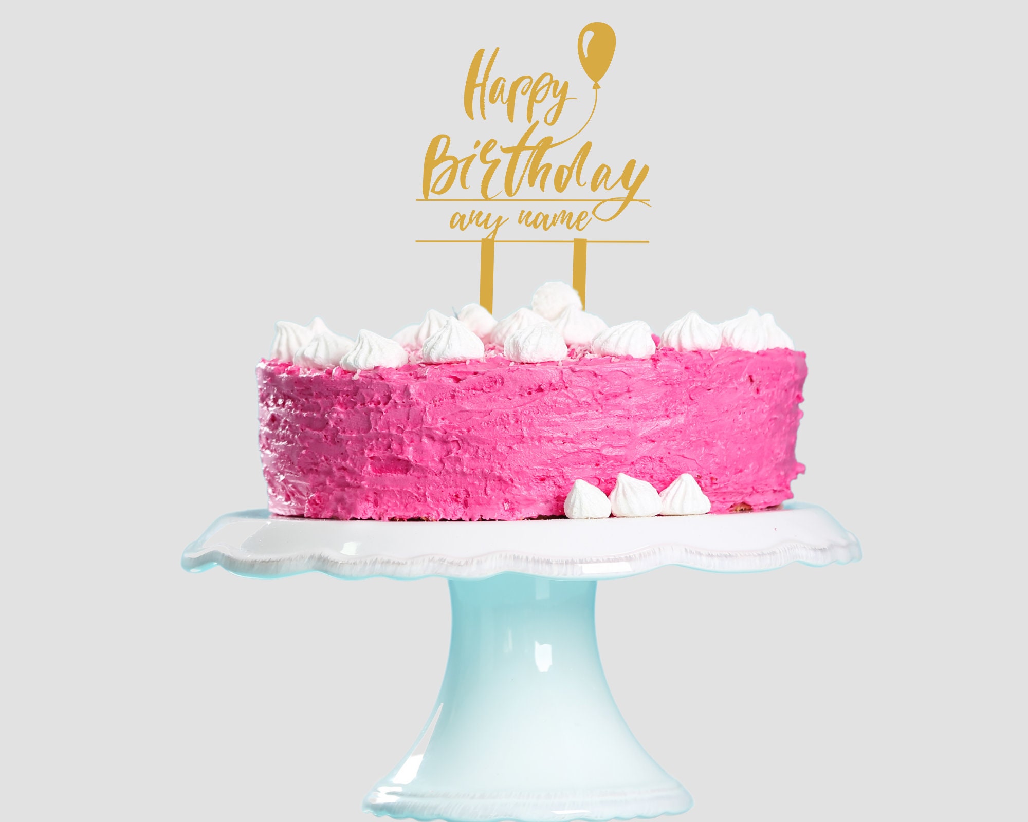 Cake Topper Svg Bundle Custom Name Birthday Cake Topper Svg - Etsy